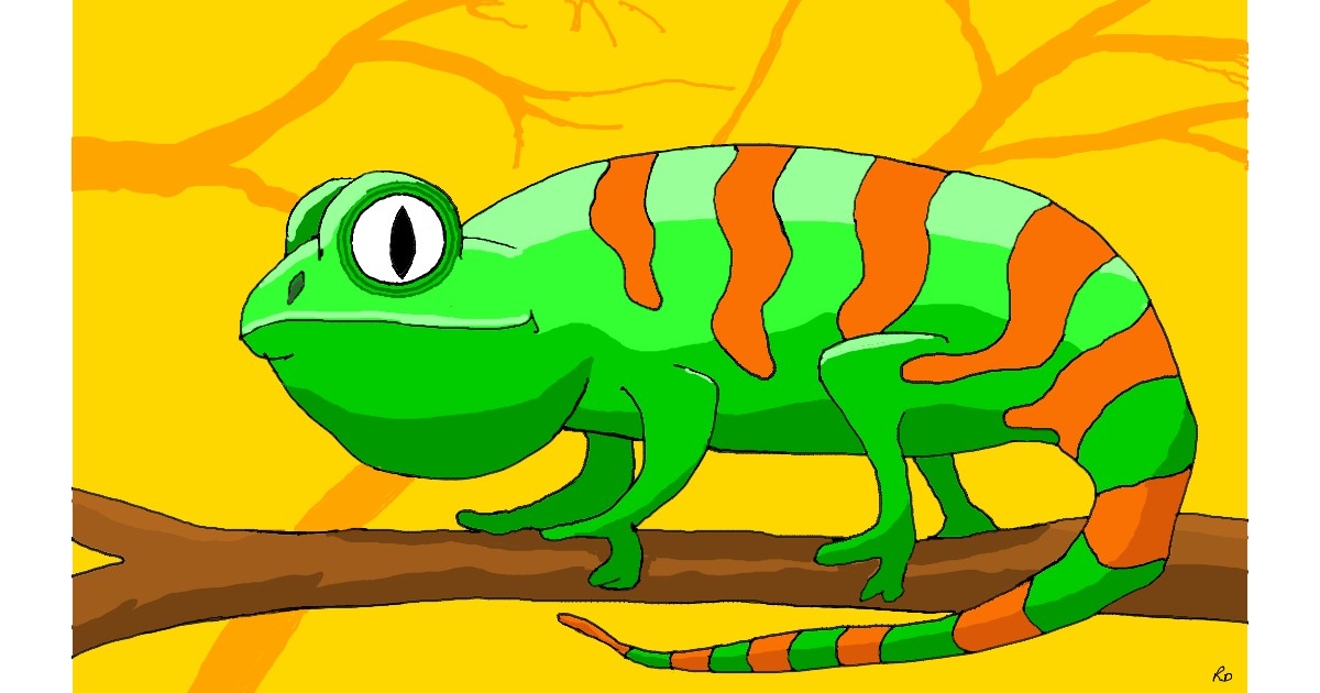 Watch Flowerpot draw Chameleon!