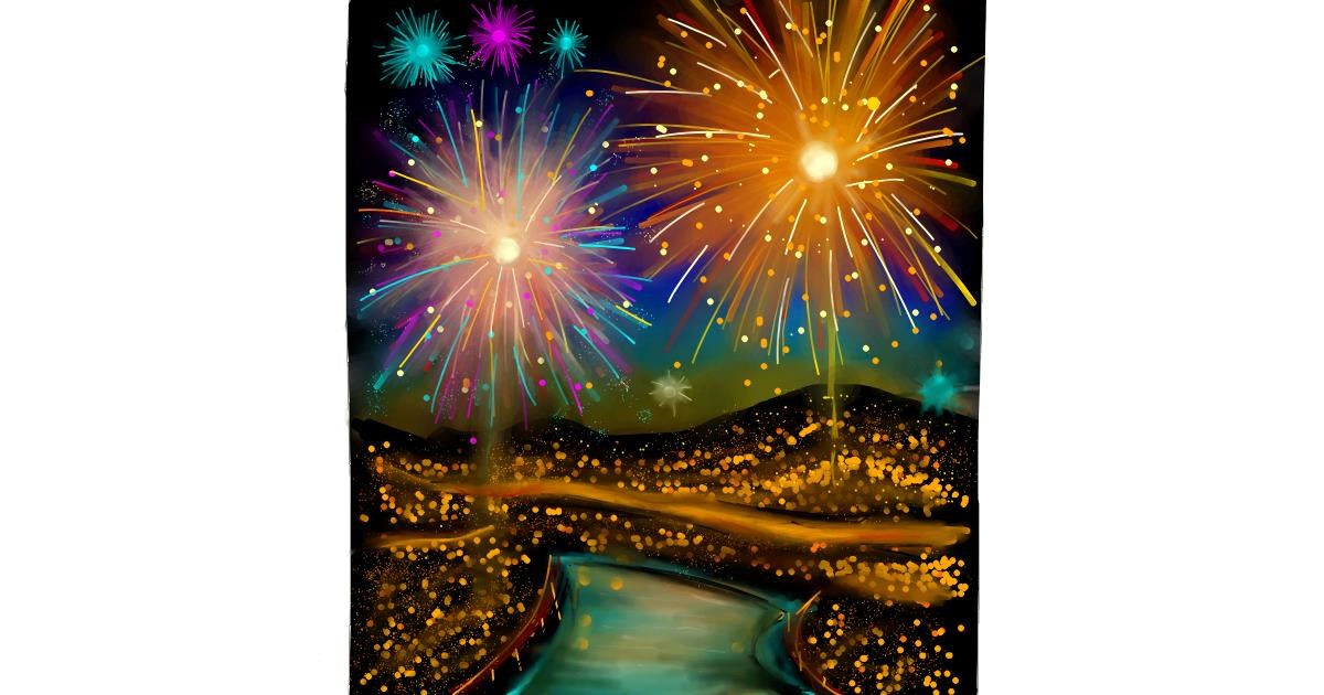 Watch Grace鹿曆 draw Fireworks!