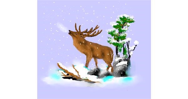 Jelen - crtež od autora: Dexl - Drawize galerija!