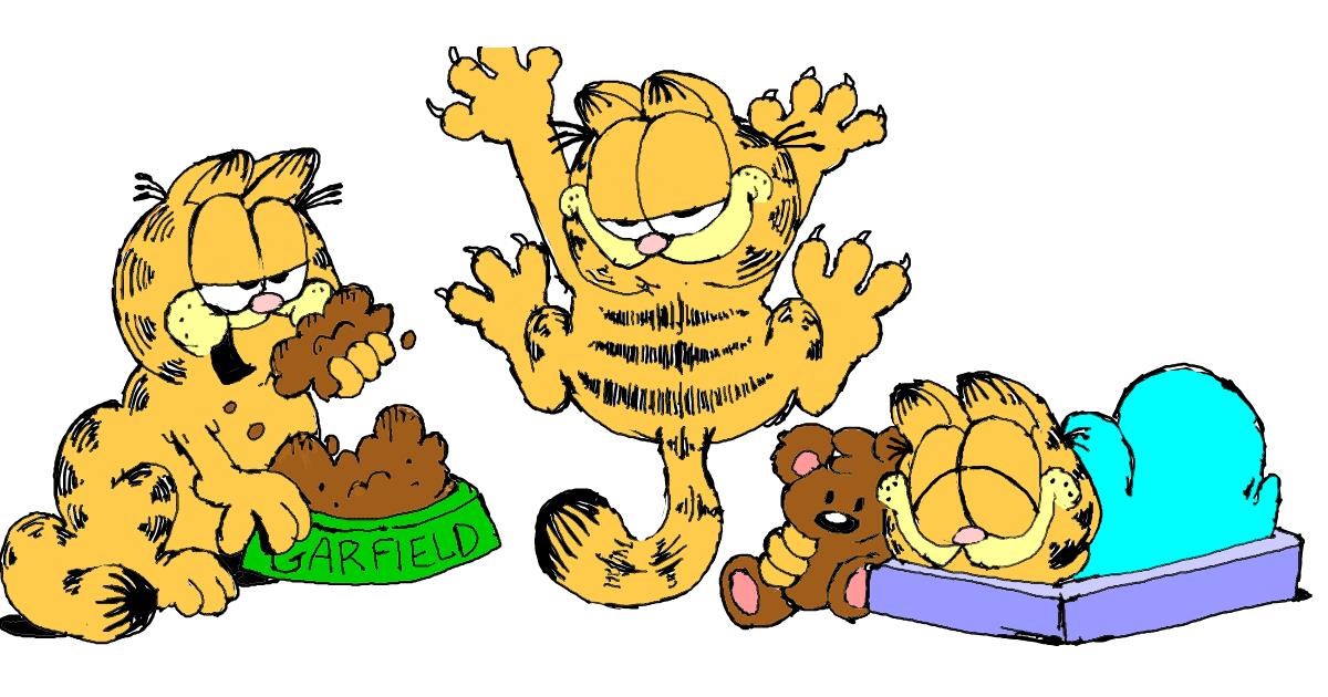 Watch Kim draw Garfield!