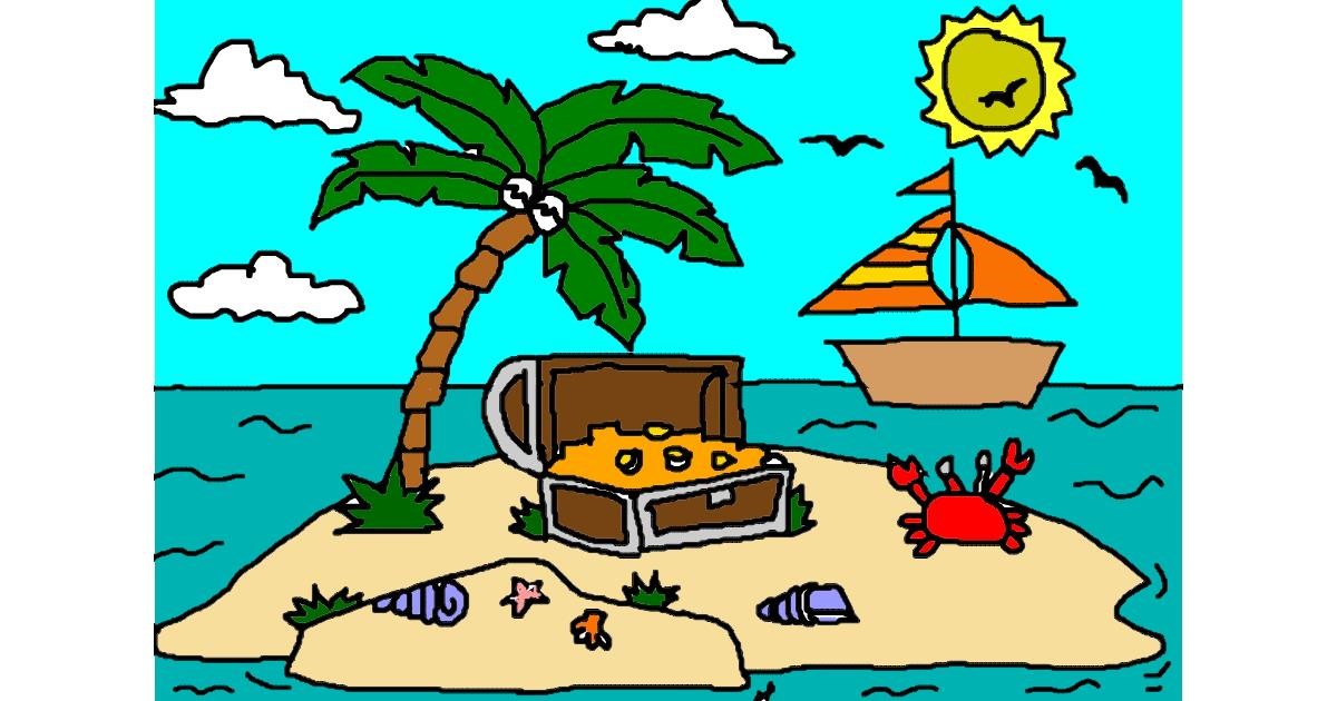 Watch Karely draw Island!