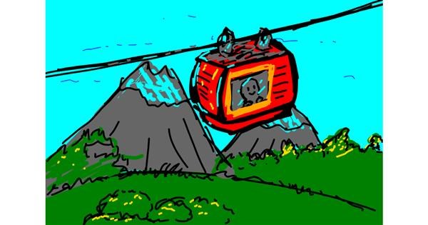 Drawing of Cable car by Mat - Drawize Gallery!