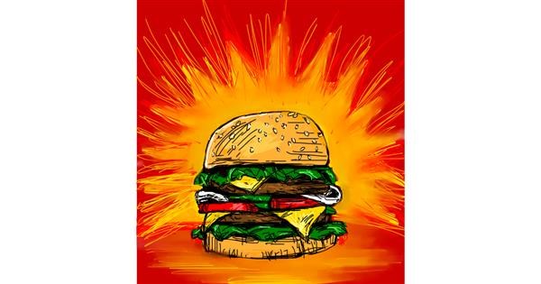 Drawing of Burger by KayXXXlee - Drawize Gallery!