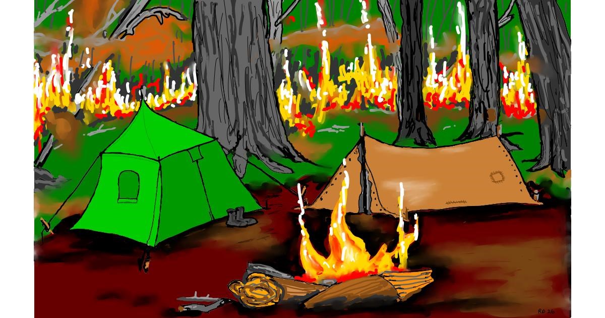 Watch flowerpot draw Campfire!