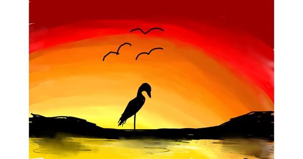 Drawing of Stork by Posie - Drawize Gallery!