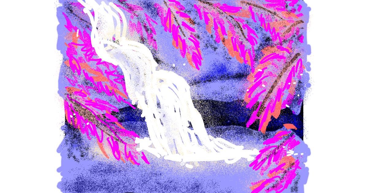 Drawing of Waterfall by Cherri - Drawize Gallery!