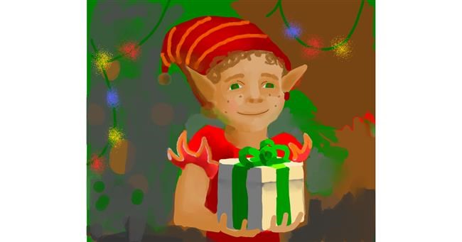 Drawing of Christmas elf by Ja - Drawize Gallery!