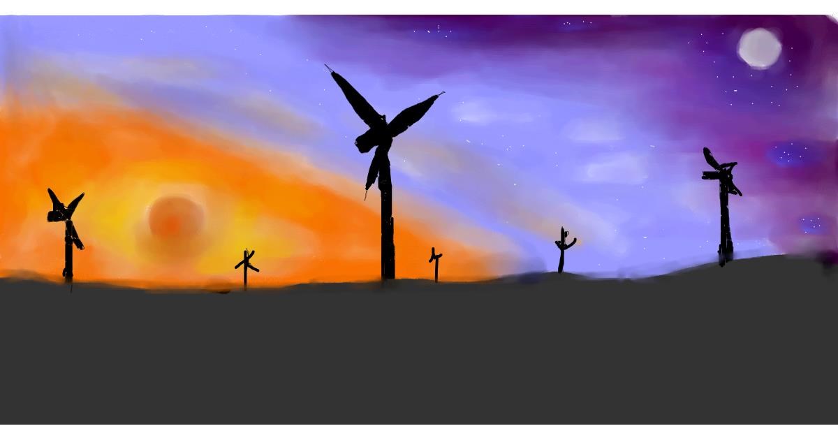 Watch DaCoffeeToy draw Windmill!