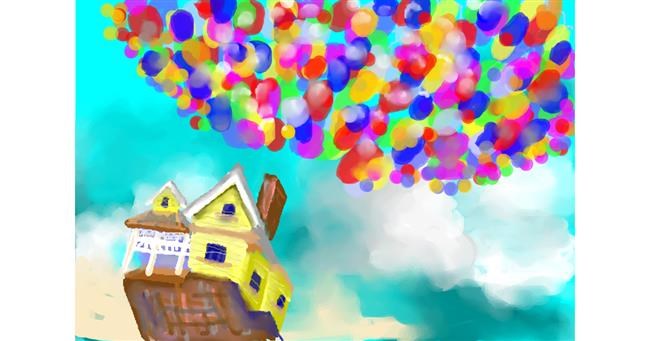 Up House Drawing Balloons