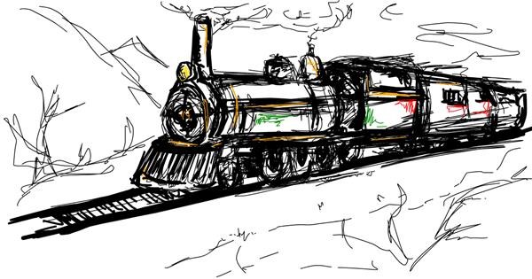 Drawing of Train by ShallowNeedle - Drawize Gallery!