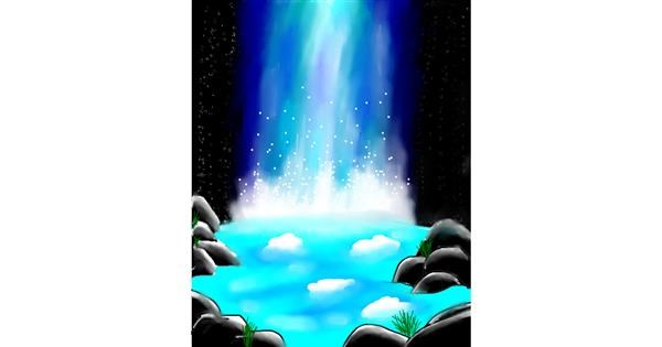 Drawing of Waterfall by Sana - Drawize Gallery!