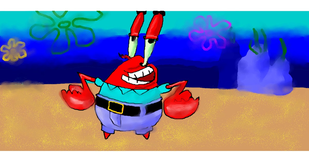 Watch MdragonW draw Mr. Krabs (spongebob)!