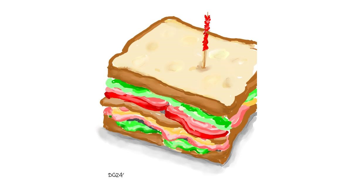 Watch GreyhoundMama draw Sandwich!