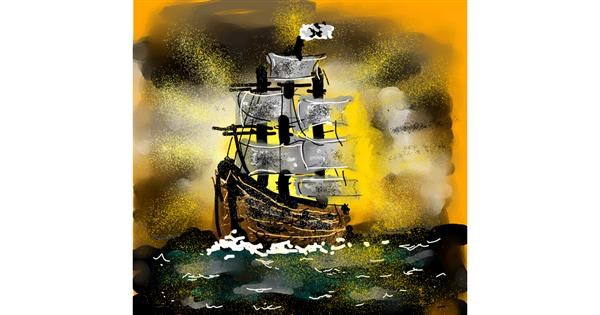 Brod - crtež od autora: Eclat de Lune - Drawize galerija!