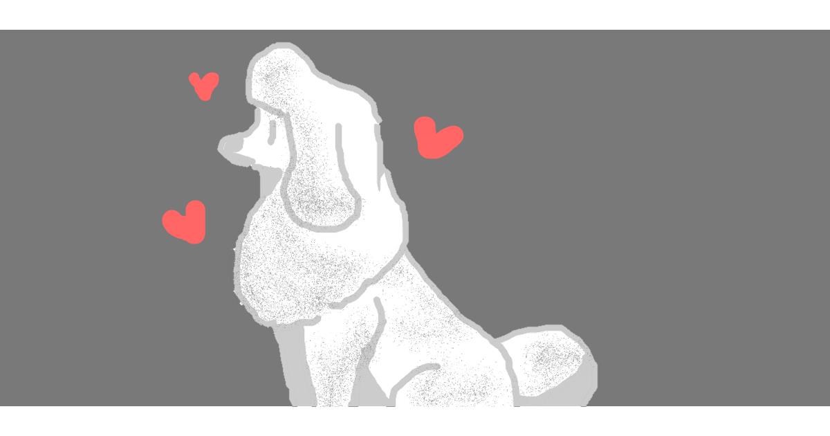 Watch peachy draw Poodle!