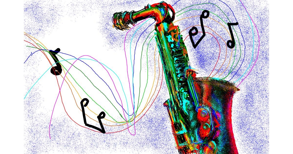 Watch Adenay draw Saxophone!