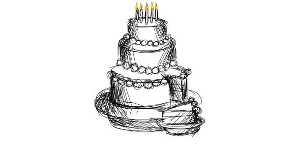 Rođendanska torta - crtež od autora: Shey - Drawize galerija!