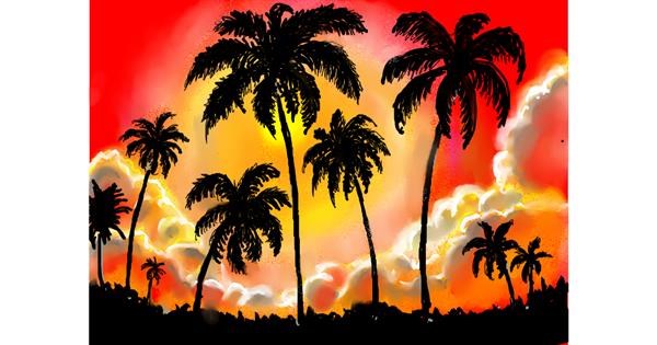 Drawing of Palm tree by SAM AKA MARGARET - Drawize Gallery!