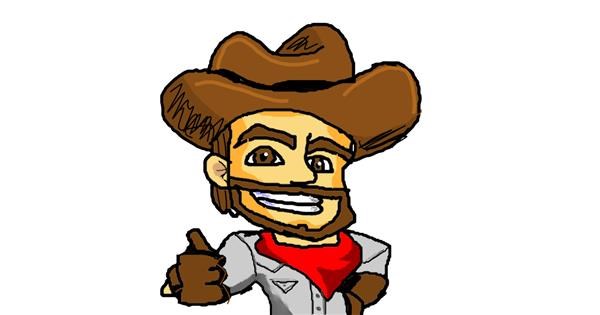 Drawing of Cowboy by Mia Cat - Drawize Gallery!