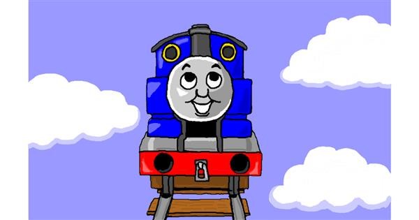 Thomas The Train Front View Drawing