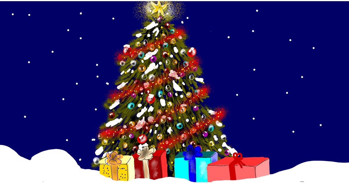 Watch Eclat de Lune draw Christmas tree!