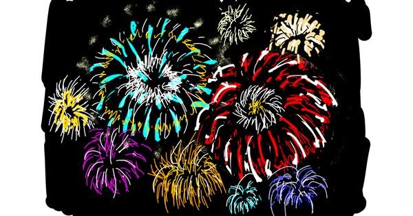 Drawing of Fireworks by Lsk - Drawize Gallery!