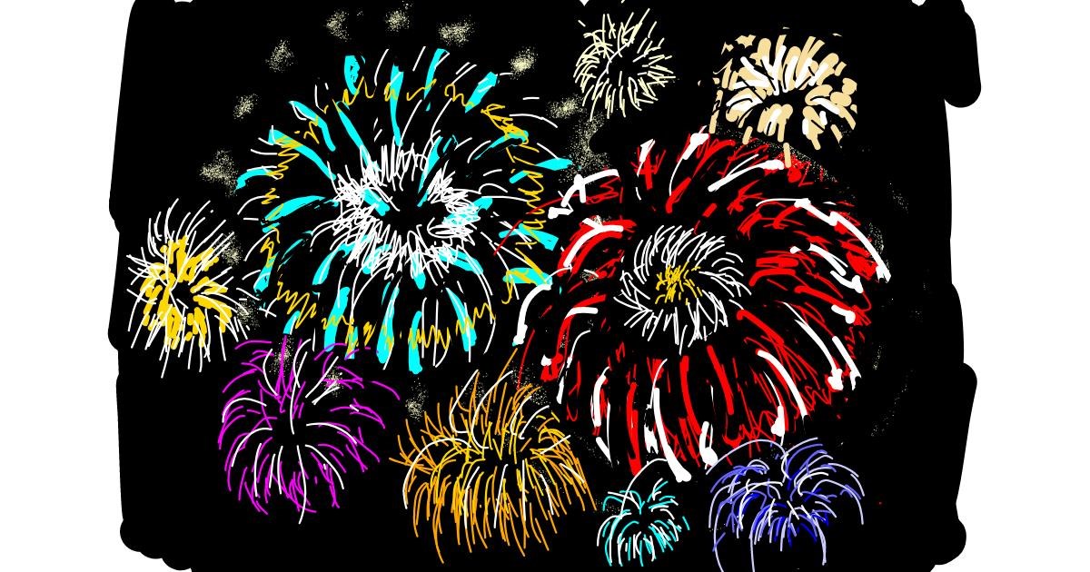 Drawing of Fireworks by Lsk - Drawize Gallery!