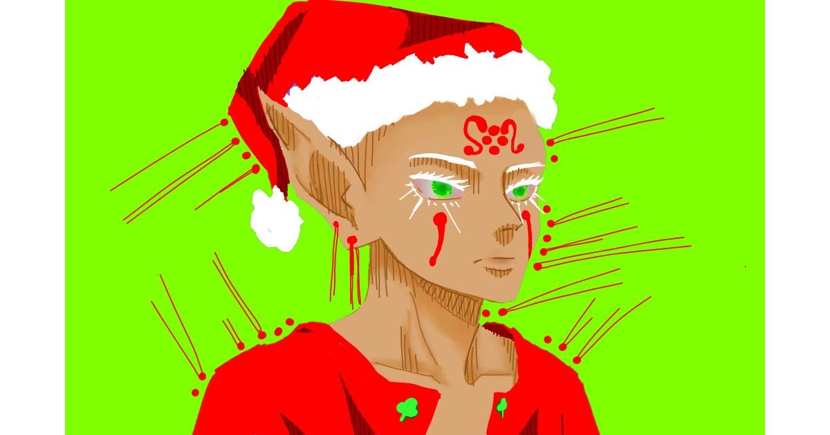 Watch POWER‼️ draw Christmas elf!