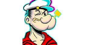 Watch justme ️ draw Popeye!