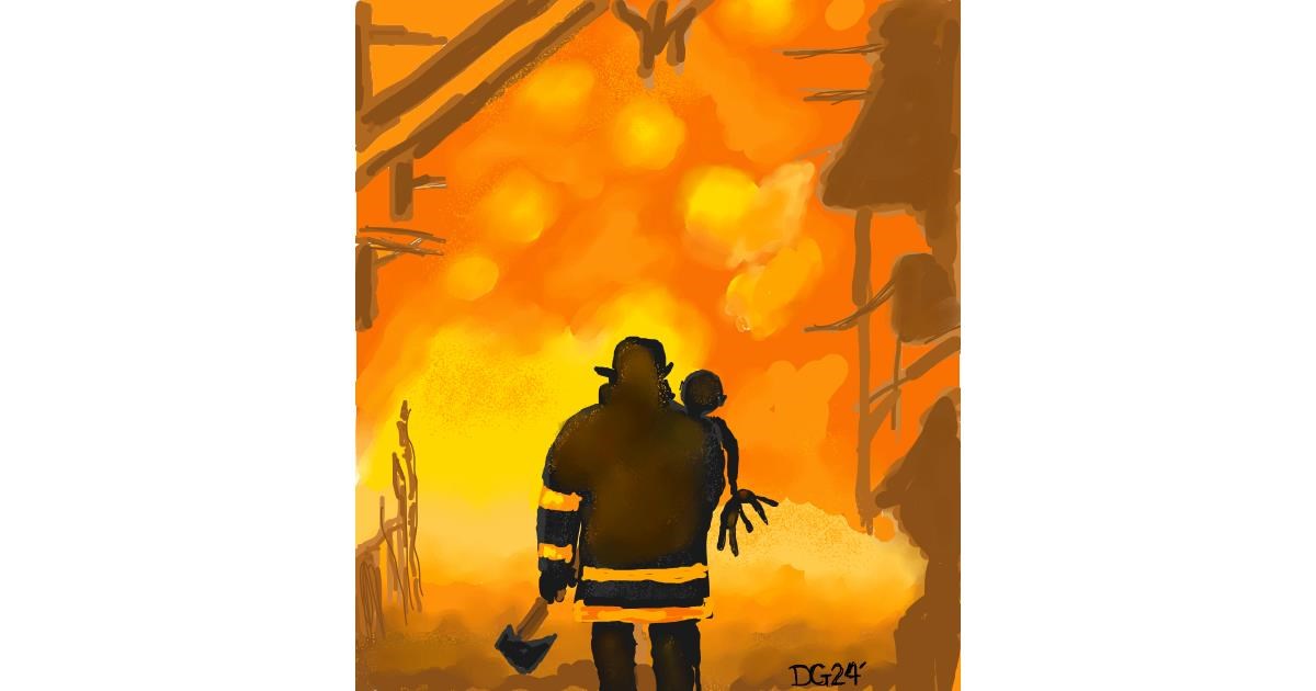 Watch GreyhoundMama draw Firefighter!