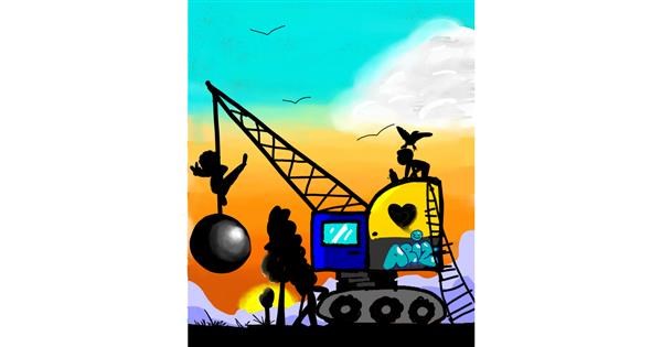 Drawing of Crane (machine) by Ariz - Drawize Gallery!