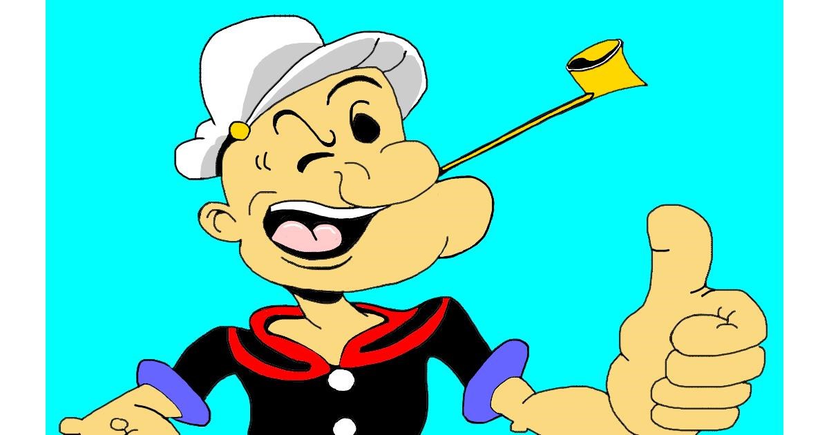 Watch flowerpot draw Popeye!