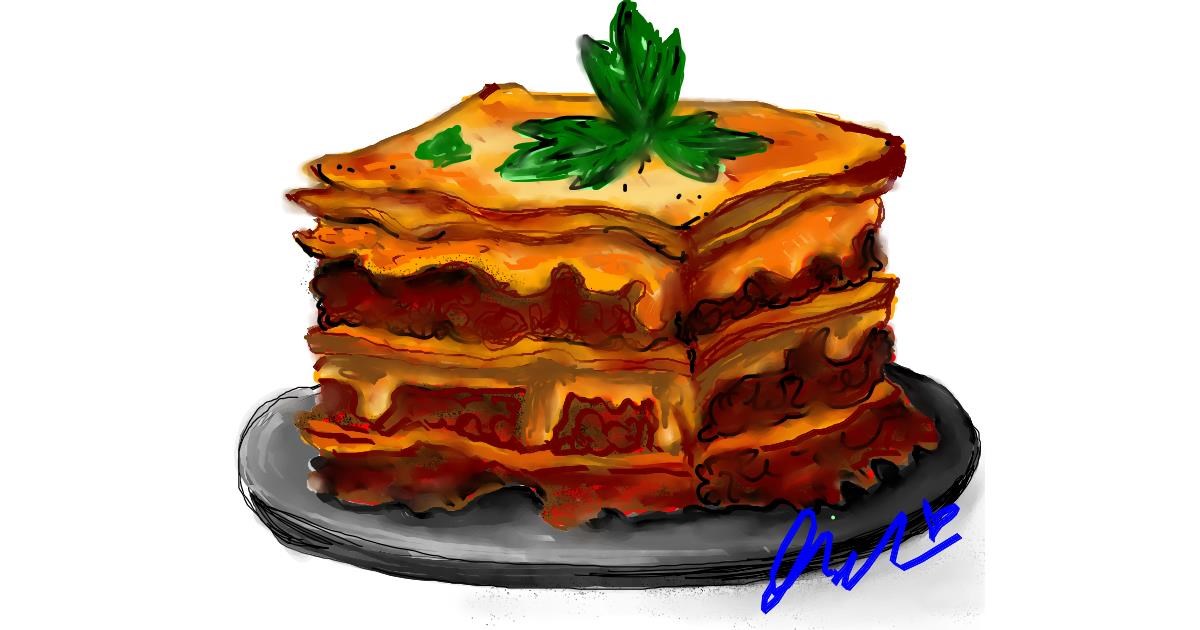 Watch Audrey draw Lasagna!