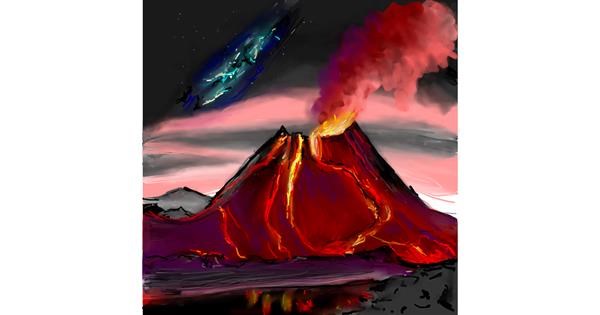 Drawing of Volcano by camay - Drawize Gallery!