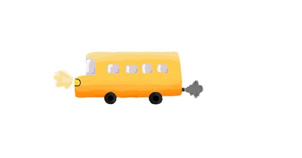 Moving Animation School Bus