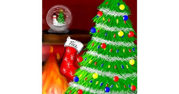 Drawing of Christmas tree by Mom E - Drawize Gallery!
