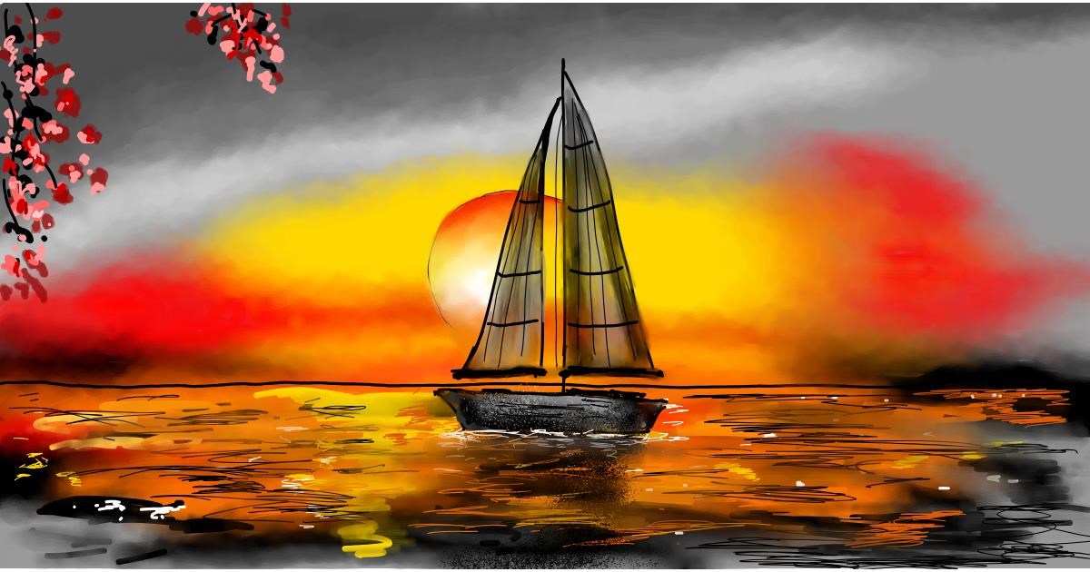 Segelboot Zeichnung - Galerie und Anleitungsvideos zum Zeichnen!