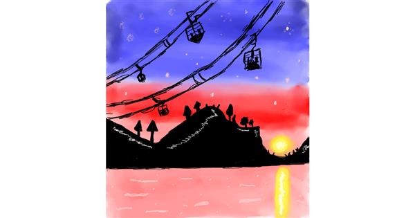 Drawing of Cable car by Honey - Drawize Gallery!