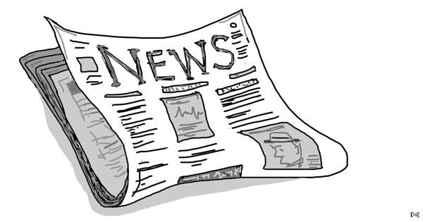 Drawing of Newspaper by Swimmer - Drawize Gallery!