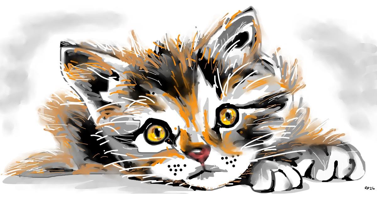 Watch Swimmer draw Kitten!