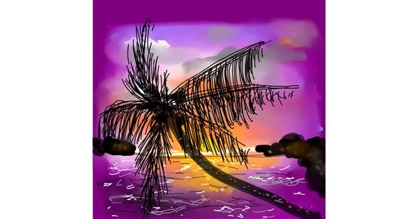 Drawing of Palm tree by Eclat de Lune - Drawize Gallery!