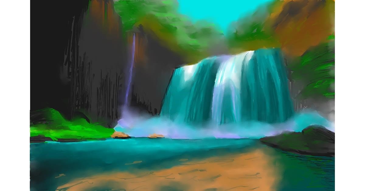 Waterfall Drawing - Gallery and How to Draw Videos!