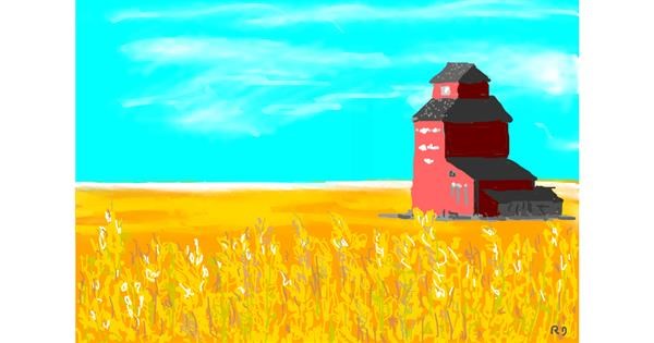 Drawing of Wheat by flowerpot - Drawize Gallery!