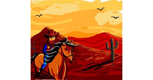 Drawing of Cowboy by MRPANDA2 - Drawize Gallery!