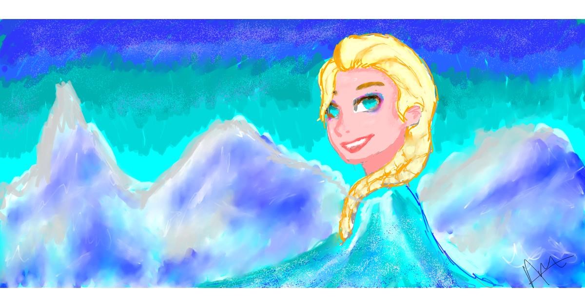 Watch Una persona draw Elsa (Disney)!