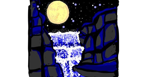 Drawing of Waterfall by BRIDALIO - Drawize Gallery!