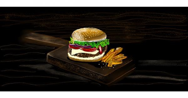 Drawing of Burger by Chaching - Drawize Gallery!