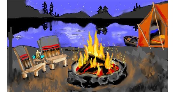 Campfire Drawing - Gallery and How to Draw Videos!