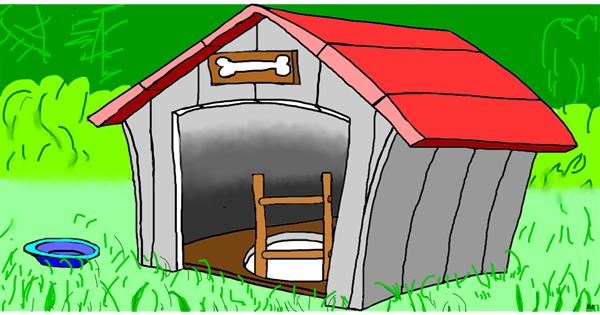 Drawing of Dog house by Swimmer - Drawize Gallery!