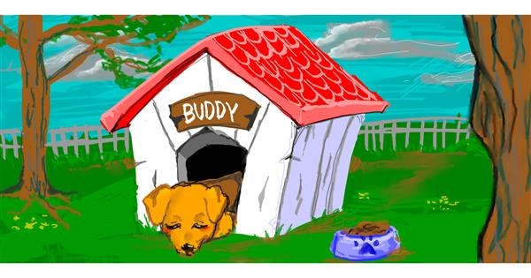 Drawing of Dog house by Ghost - Drawize Gallery!